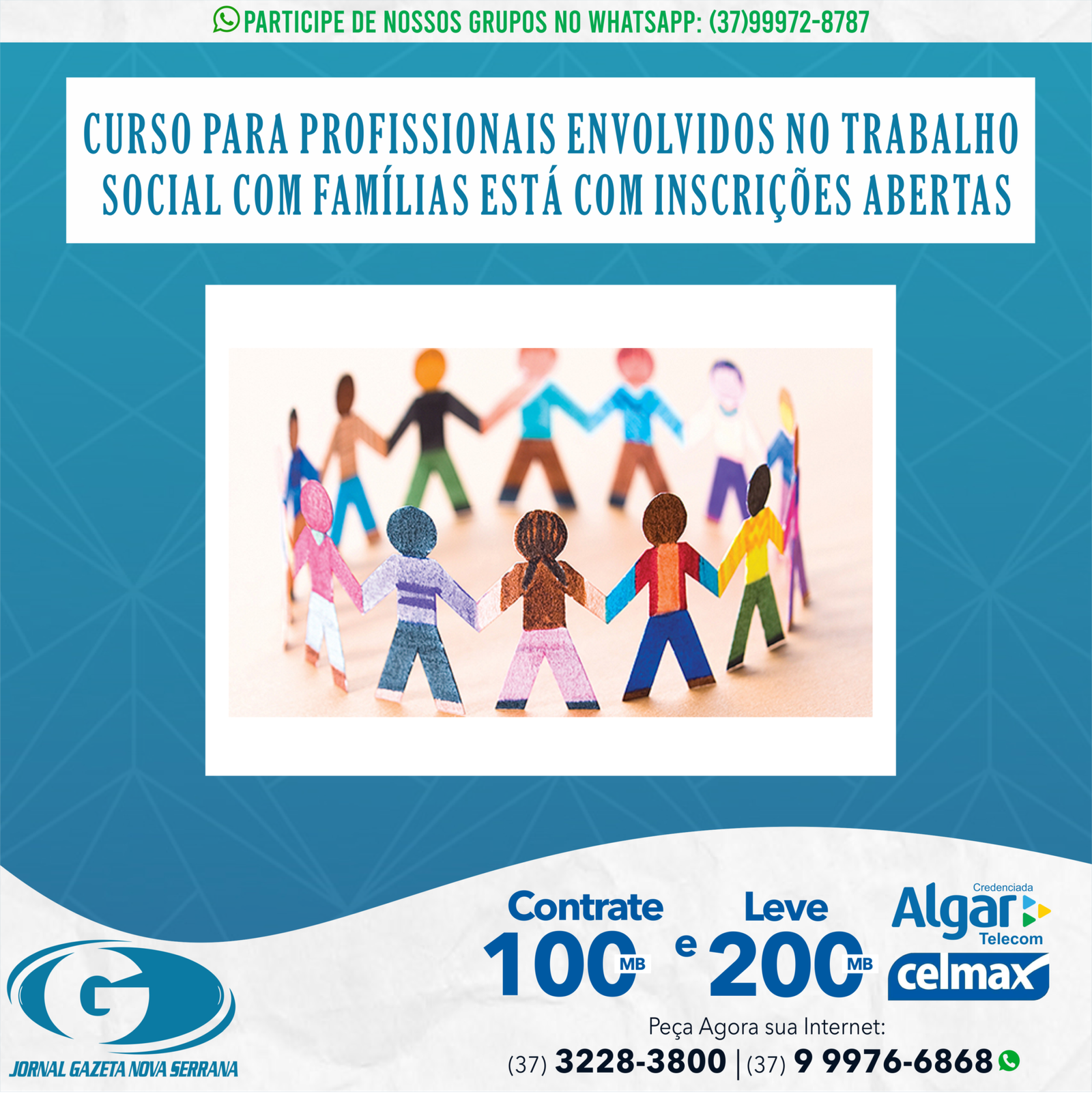 CURSO PARA PROFISSIONAIS ENVOLVIDOS NO TRABALHO SOCIAL COM FAMÍLIAS ...